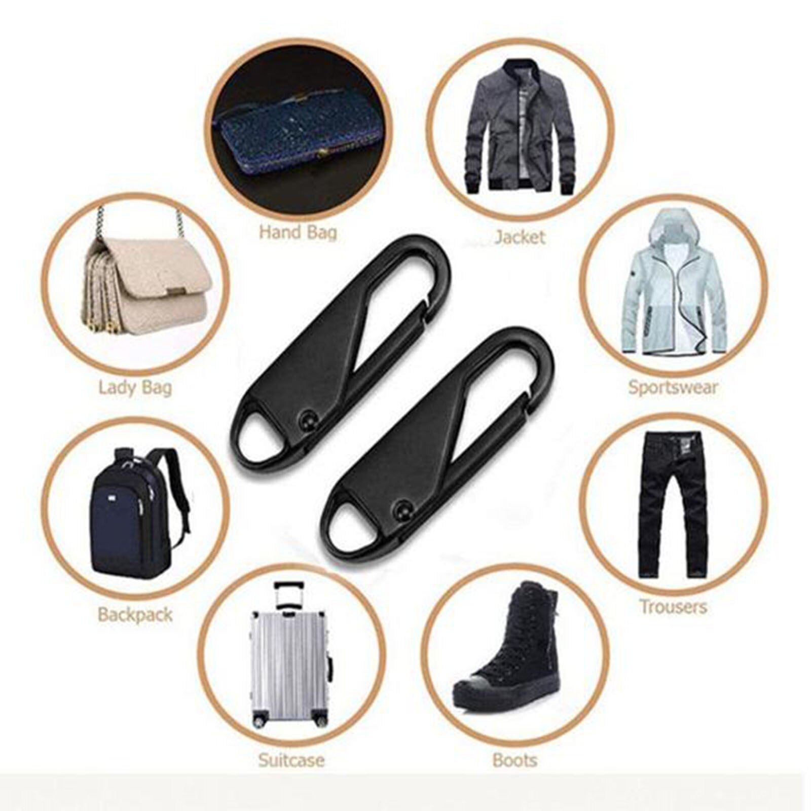 4pcs Universal Detachable Zipper Puller Metal Rubb... – Grandado