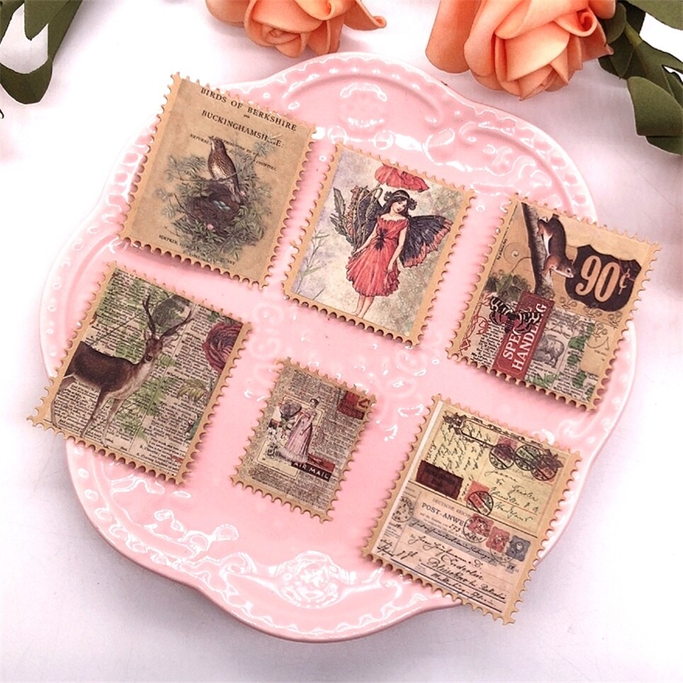 KSCRAFT Junk Journal Postage Stamp Metal Cutting D... – Vicedeal