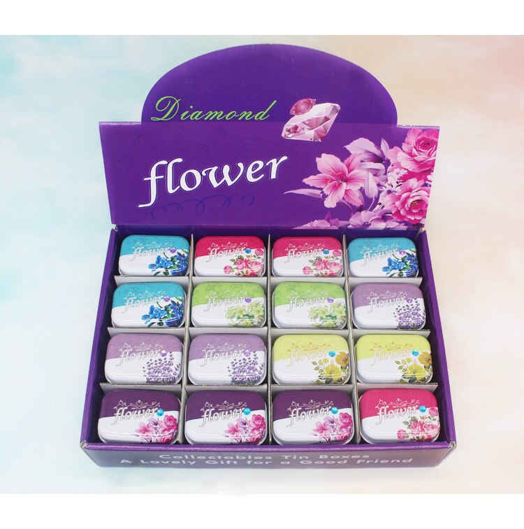 32pc/lot ! Flower diamond Mini cover Iron tin meta... – Grandado