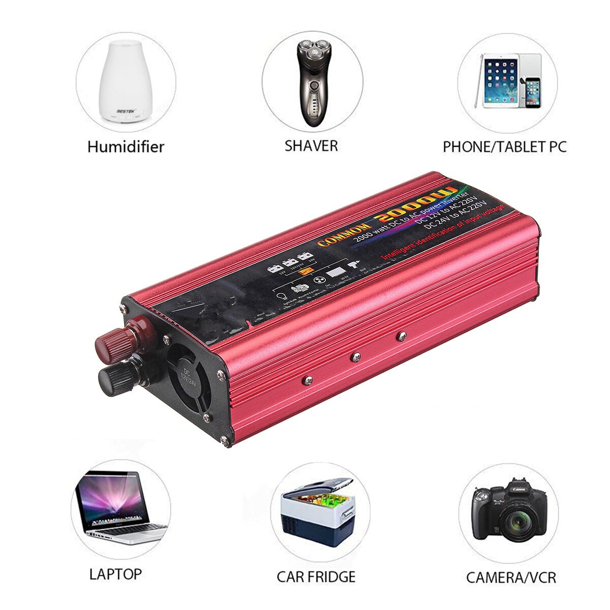 4000W Portable Car Inverter Peaks Solar Power Inve... – Grandado