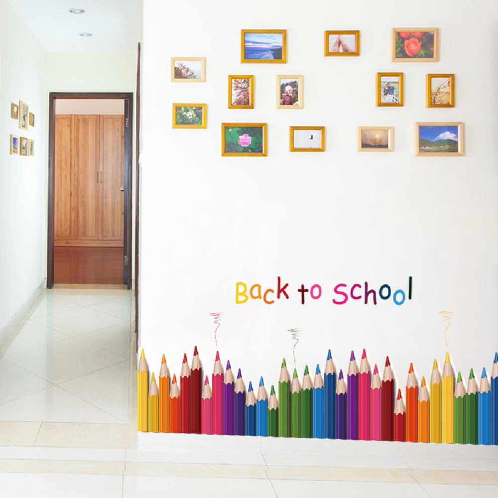 DIY Mural Pencil Back To School Wall Stickers Remo... – Grandado