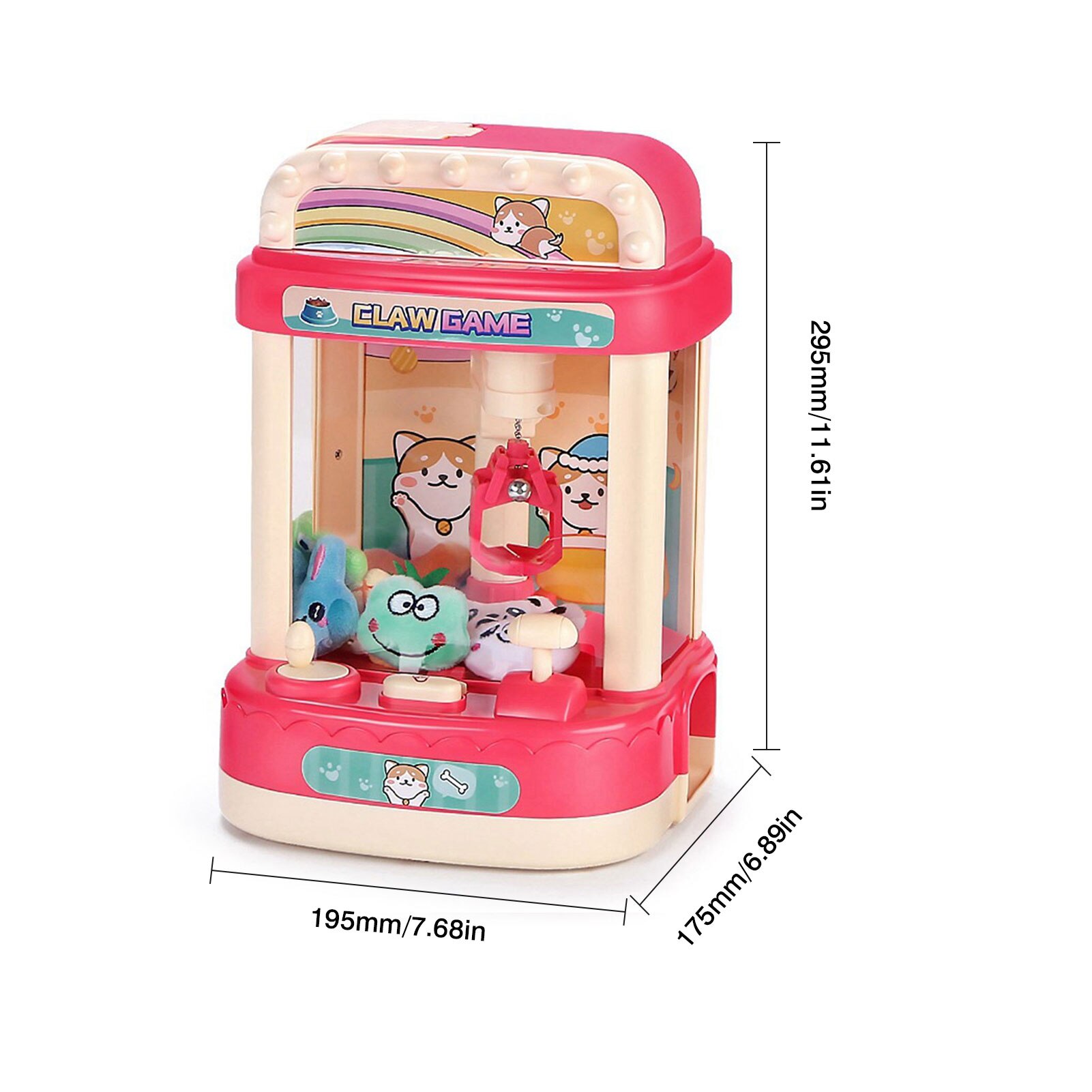 Girls Mini Claw Machine USB Battery Powered Toy Wi... – Grandado