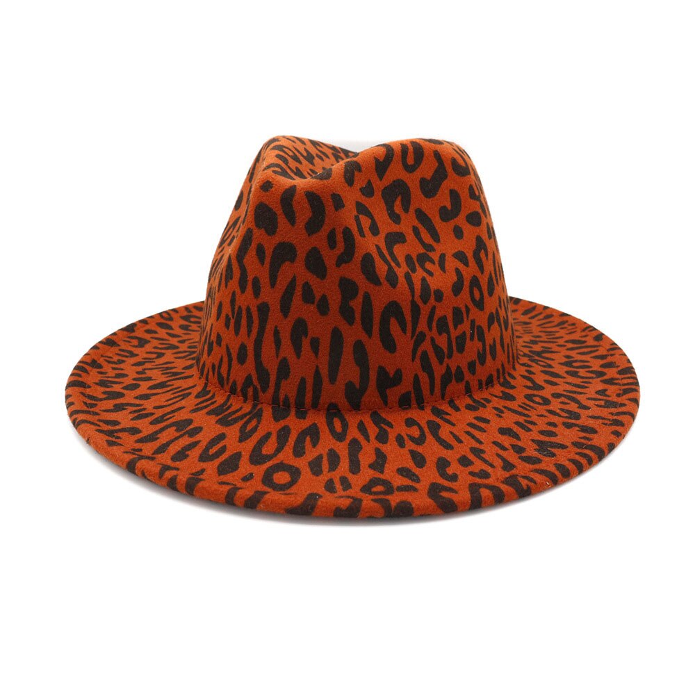 Autumn Winter Leopard Sun Hat Women Men Fedora Hat... – Vicedeal