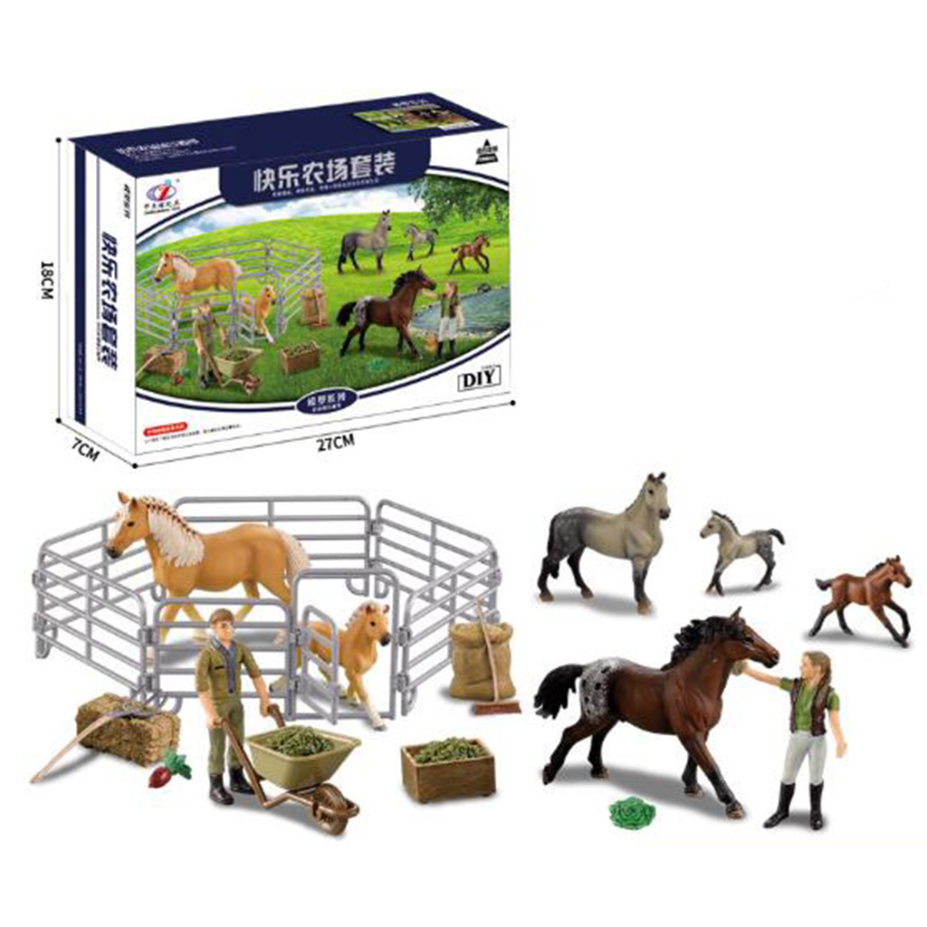 High Simulation Farm Animals Toys with People Fugu... – Vicedeal