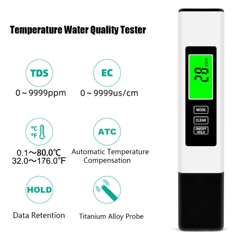 3 in 1 LCD Digital TDS EC PPM Meter Water Purity T... – Vicedeal
