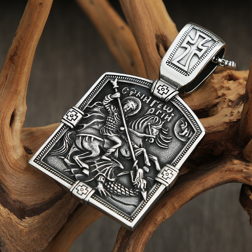 Colgante Vintage grande de Dragon Slayer St George... – Grandado