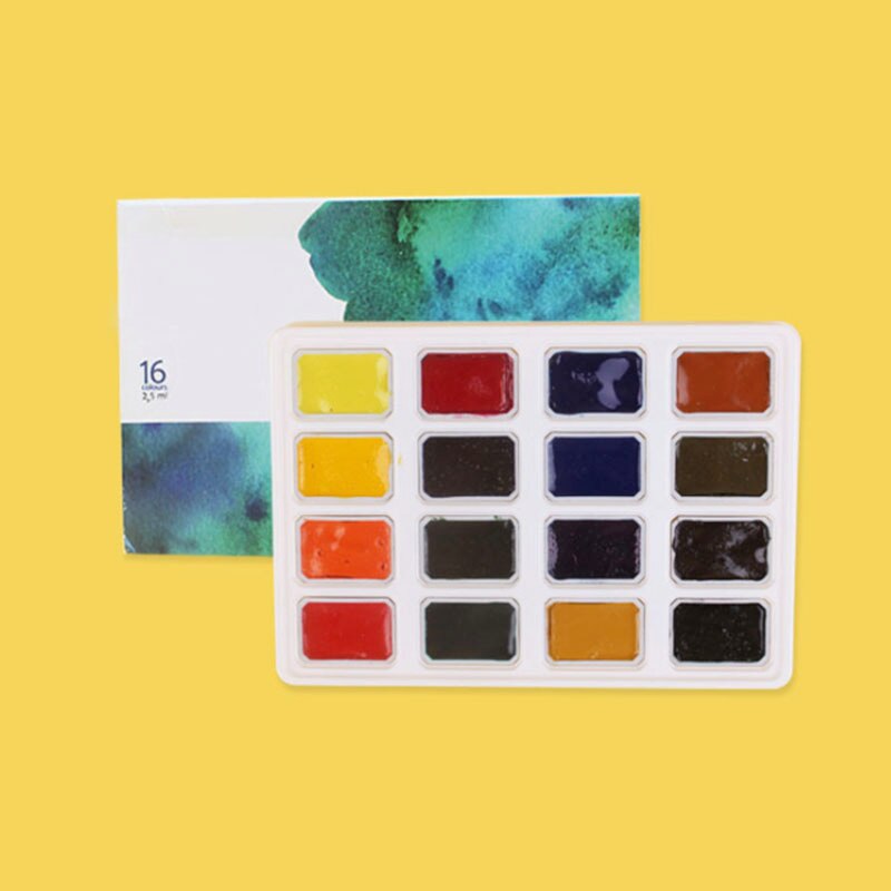rosa watercolor paint full block solid 16/24 color... – Vicedeal
