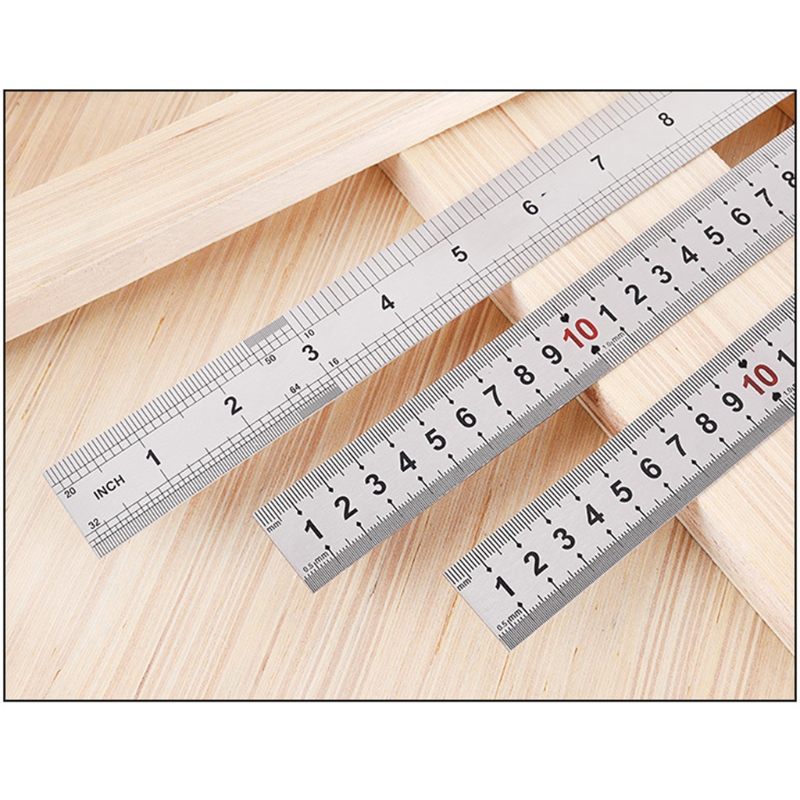 Stainless Steel Ruler Metal Ruler Straight Ruler w... – Grandado