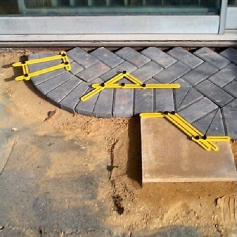 Folding Ruler Angle Ruler Template Tool Four Sided Grandado