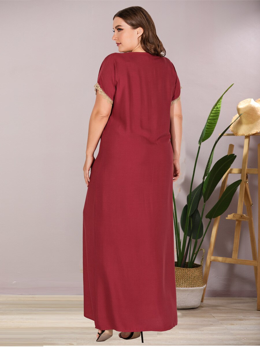 Vintage 3XL Plus Size African Maxi Dress Short Sle... – Grandado