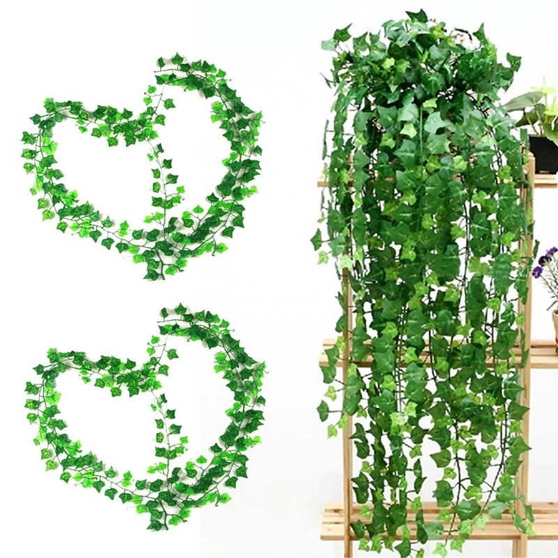 2.4M Artficial Vine Silk Ivy Green Plants Artifici... – Grandado