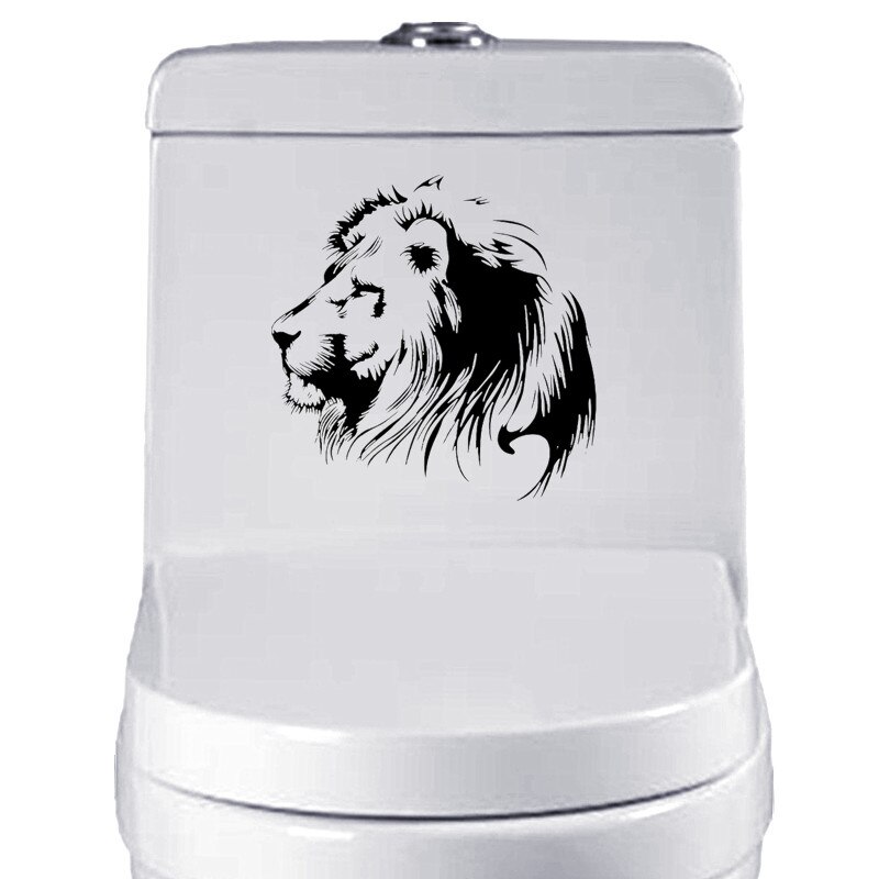Toilet Stickers Lion head Removable One Piece Wate... – Grandado