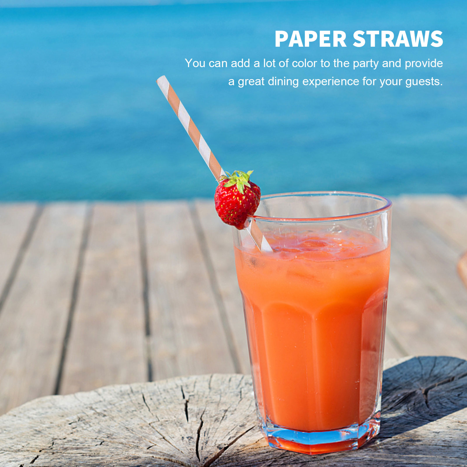 100pcs Striped Wave Paper Straws Household Biodegr... – Vicedeal