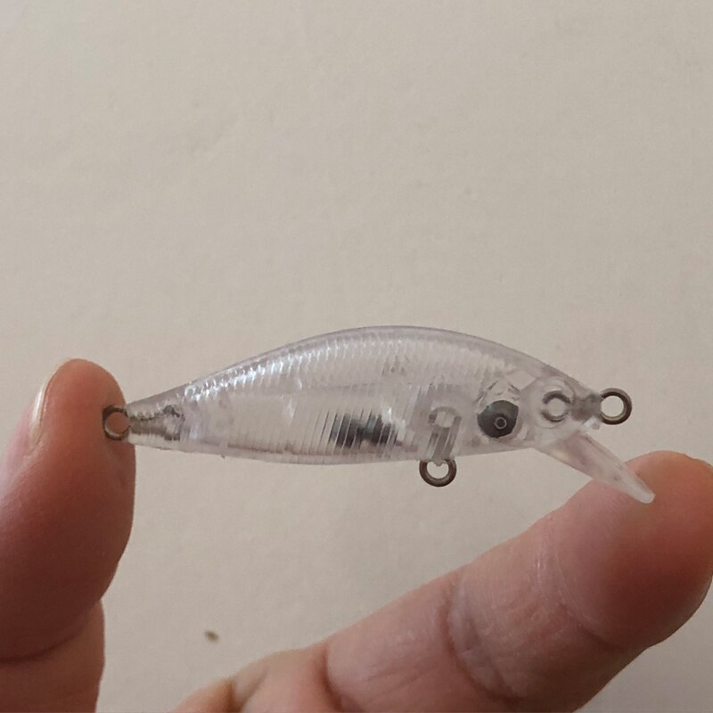 10pcs Minnow 50mm 2.5g blank bait Minnow colorless... – Grandado