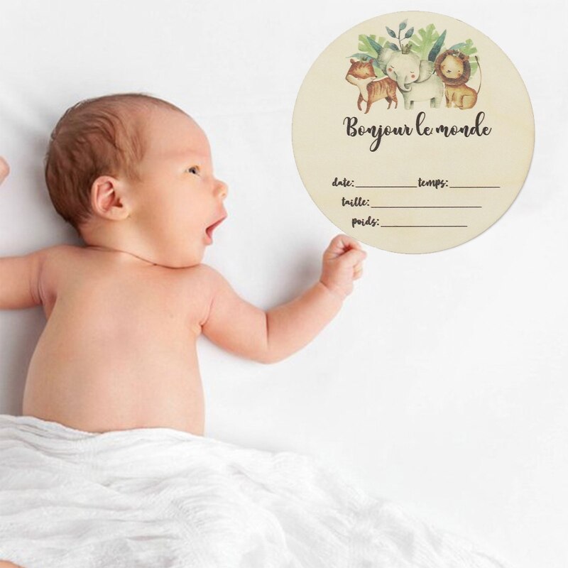 Baby Month Milestone Card Kasi French Letters Flor... – Grandado