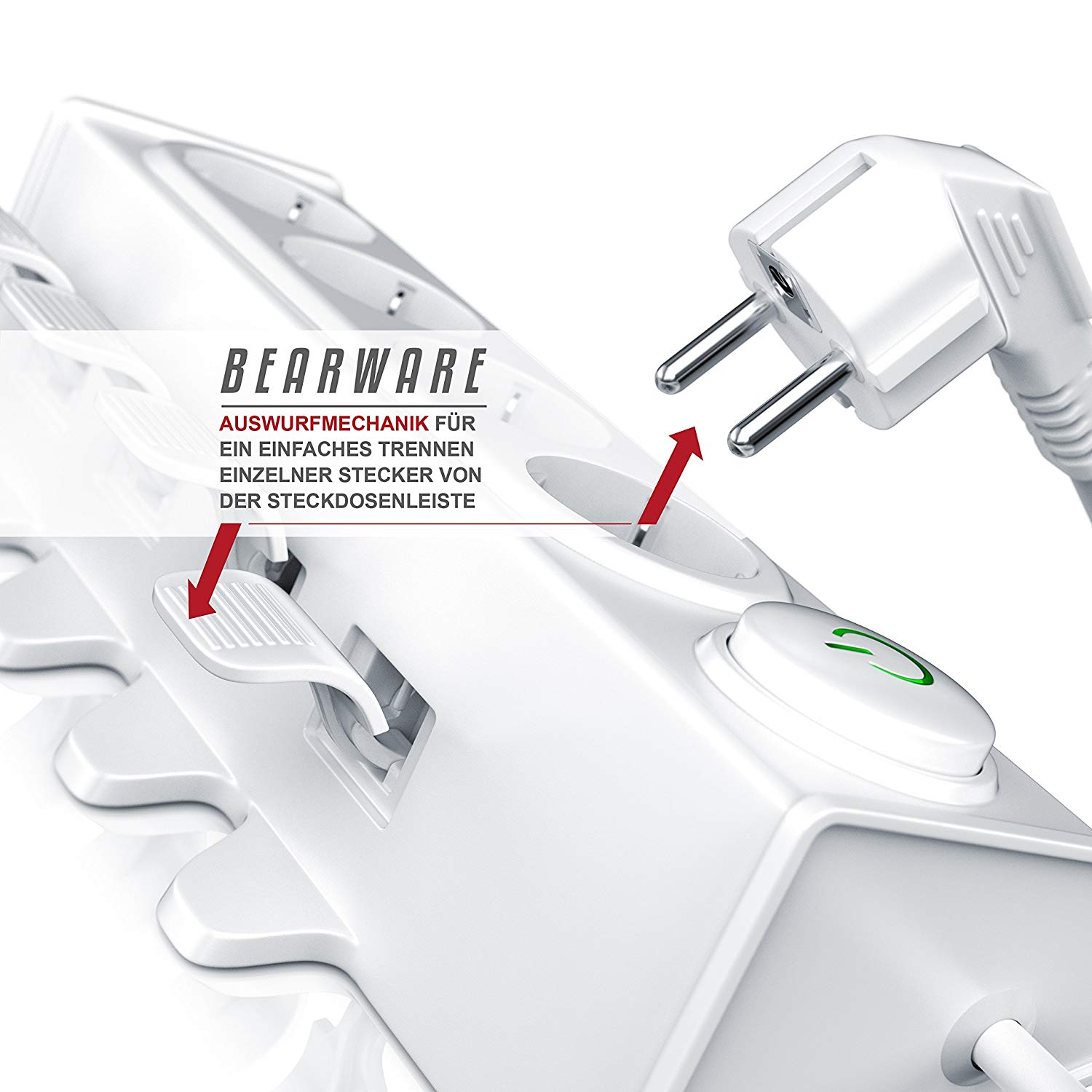 Power Strip Surge Protector 4-way EU Electric Plug... – Vicedeal