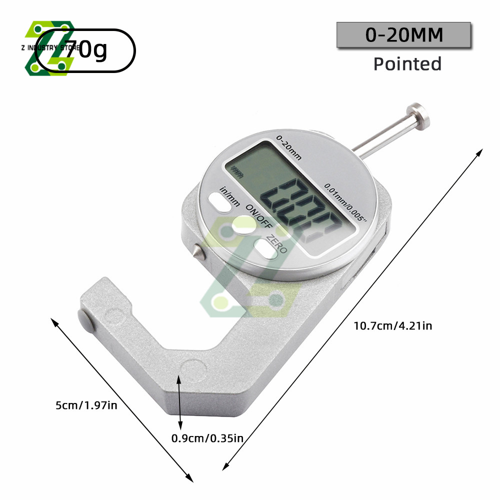Digital Thickness Gauge 0-10/20mm Portable LCD Ele... – Grandado