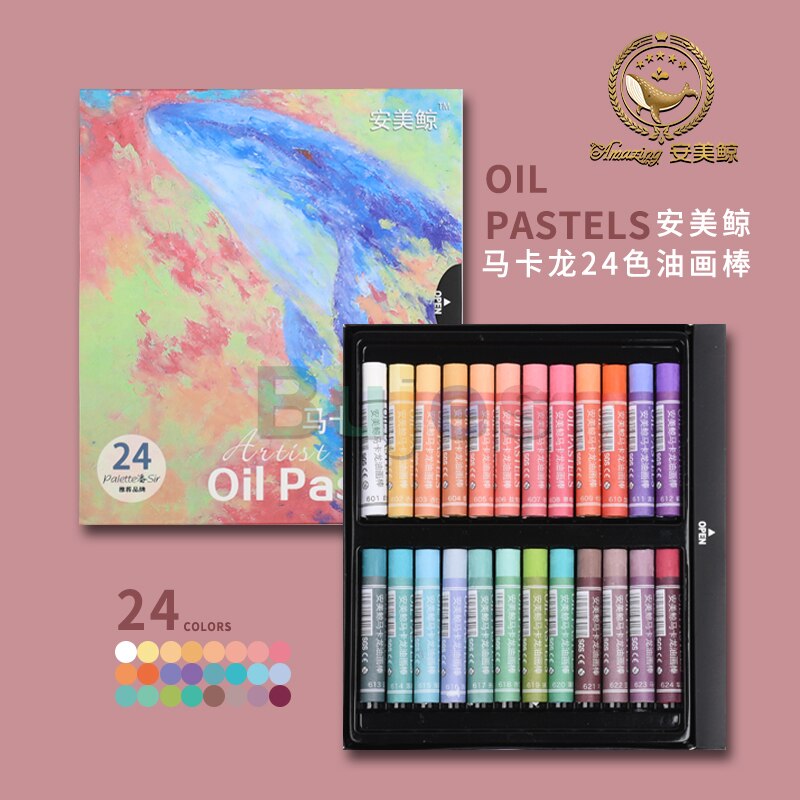 Amazing Art Supplies Oil Pastels, 24 Pastels Color... – Grandado