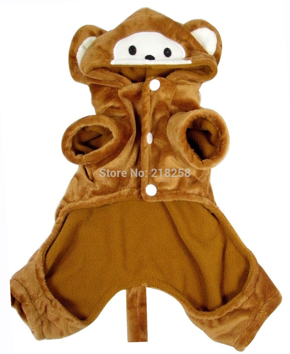 Brown Monkey Soft Fabric Pet Dogs Costume Coat Hal... – Vicedeal