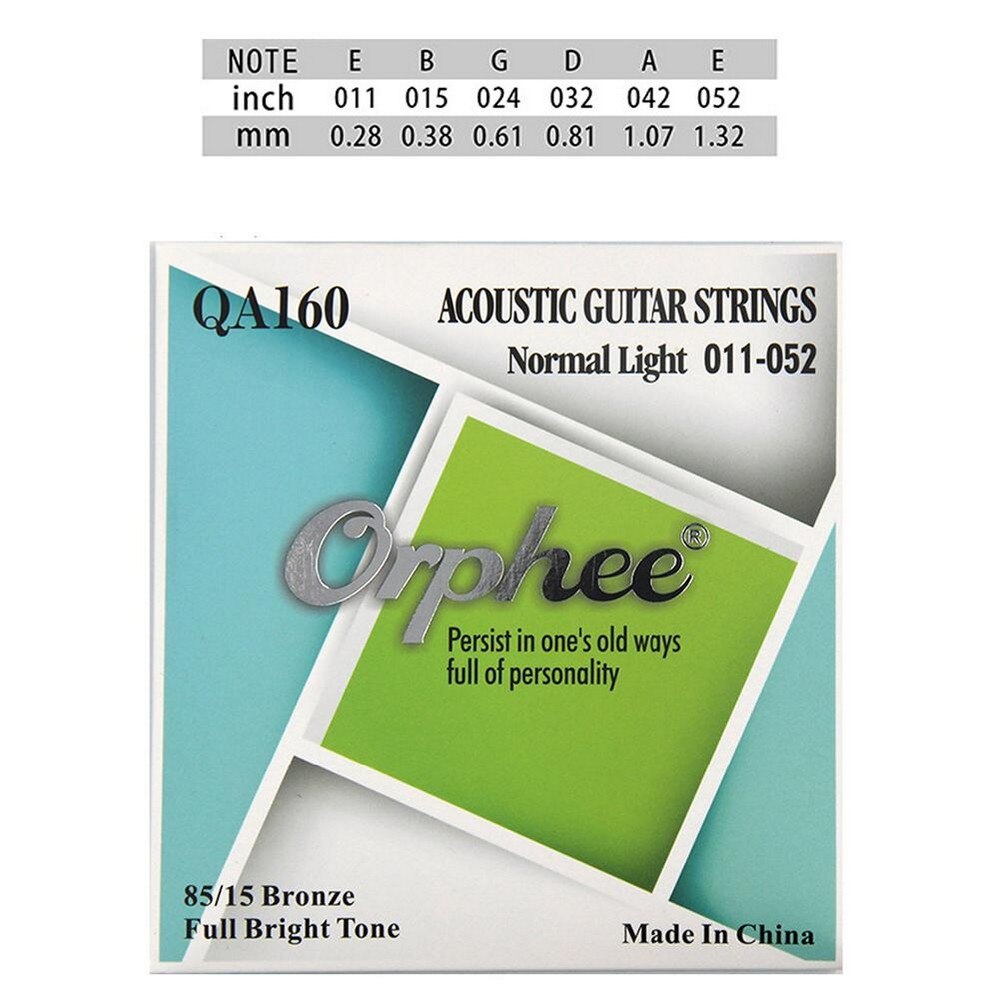 Orphee 6Pcs Acoustic Guitar Strings QA Series Folk... – Vicedeal