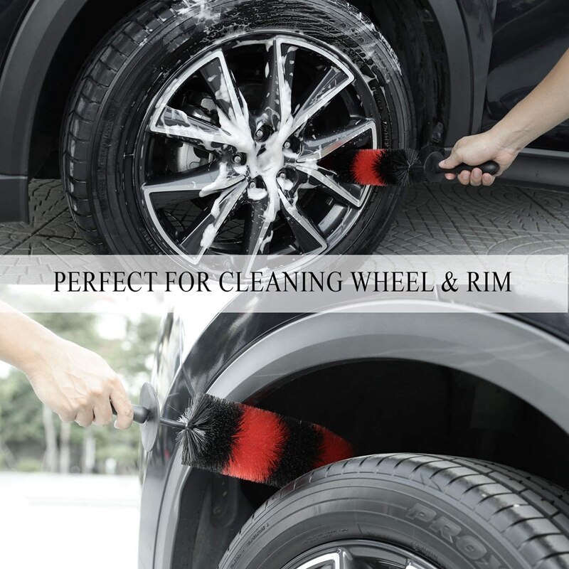 Wheel Tire Brush Kit, 17inch Long Soft Bristle Whe... – Vicedeal