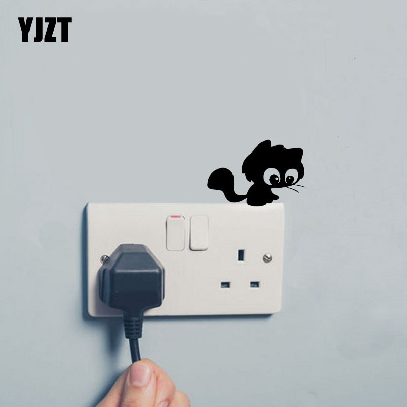 Lonely Cat Switch Sticker Animal Vinyl Cartoon Nic... – Vicedeal