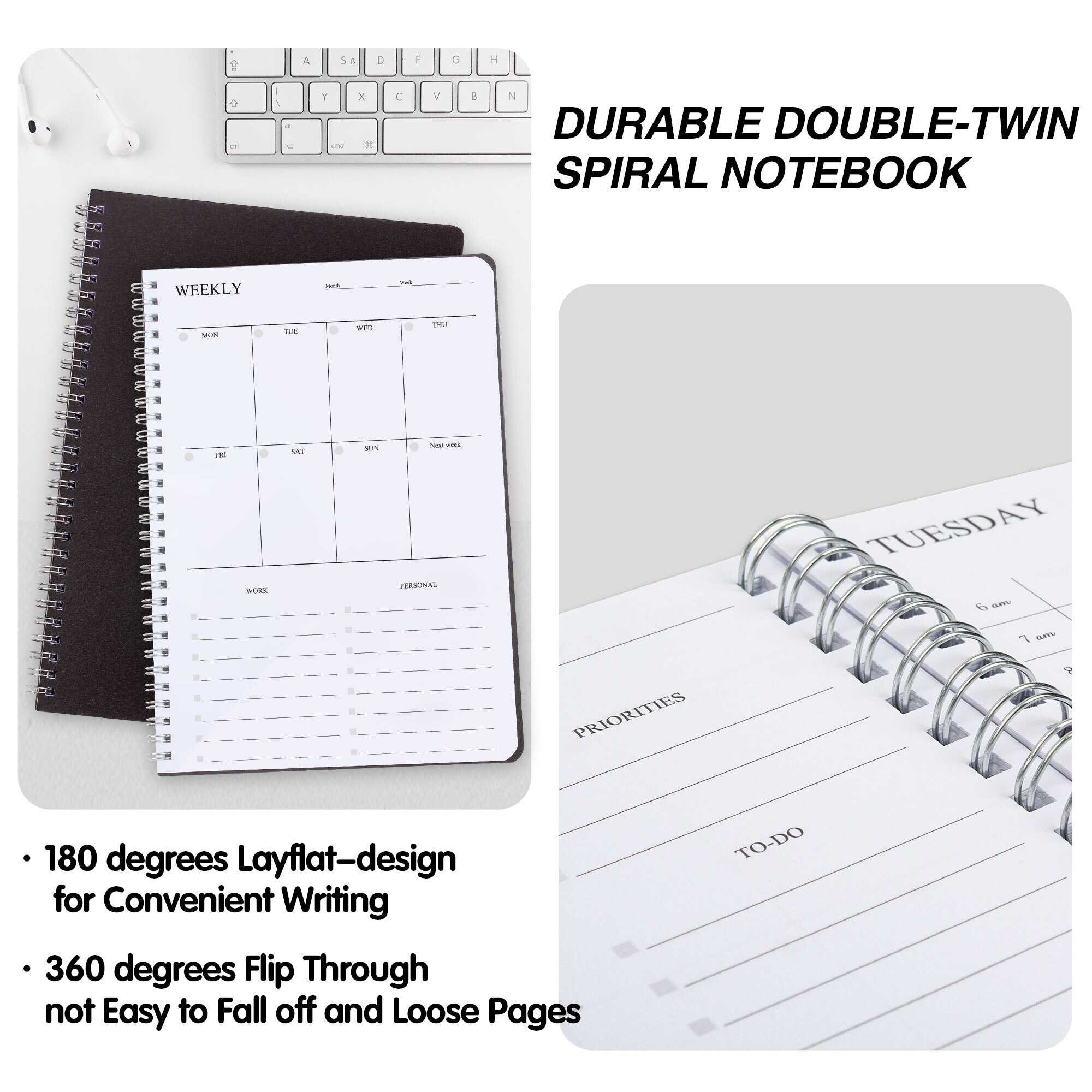 Daily Weekly Planner Hourly Schedule Notebooks and... – Vicedeal
