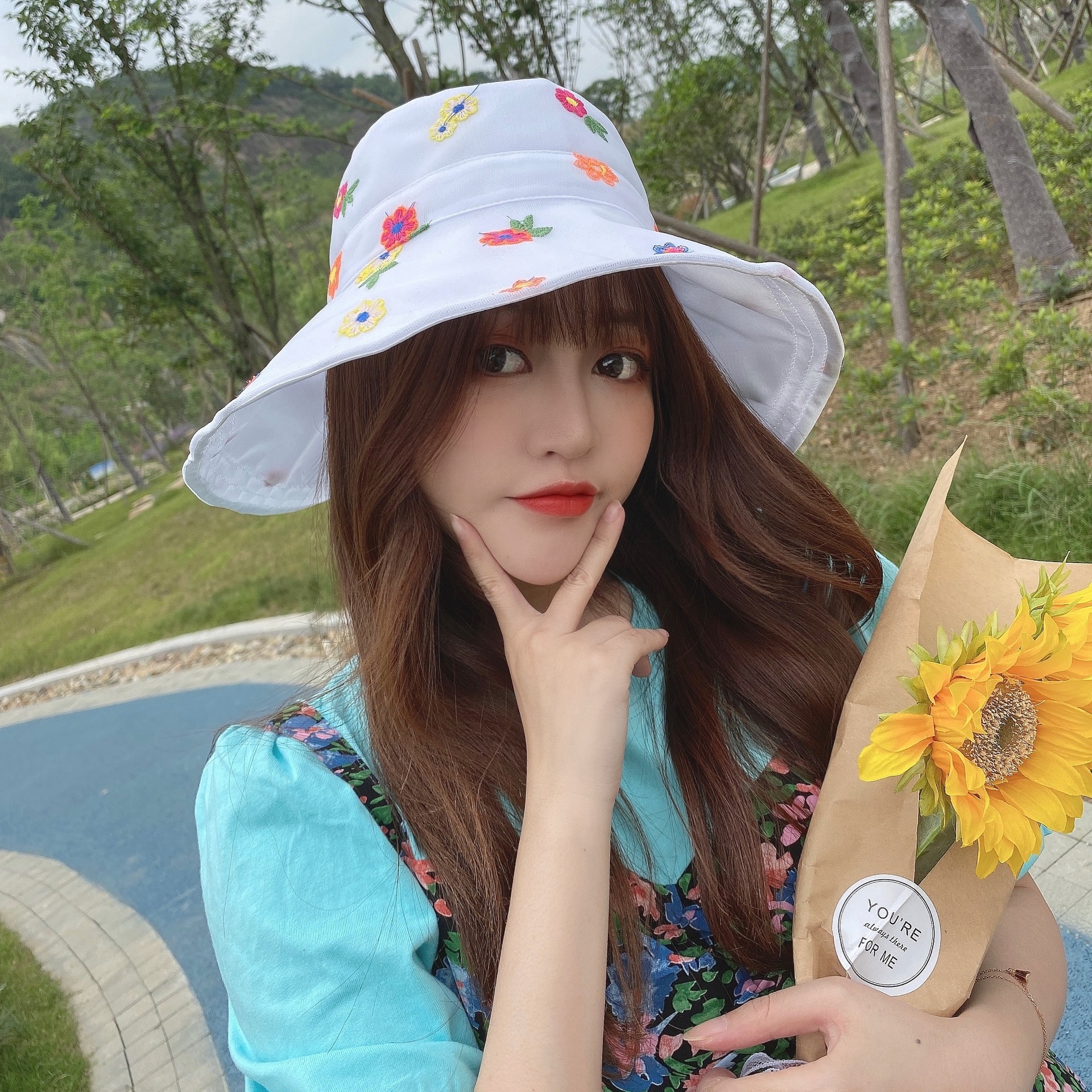 INS Bucket Hat Women Summer Hats Ladies Cotton Lac... – Grandado