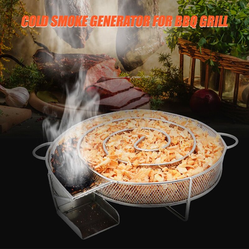 BBQ Barbecue Sawdust Box Stainless Steel Wood Chip... – Vicedeal