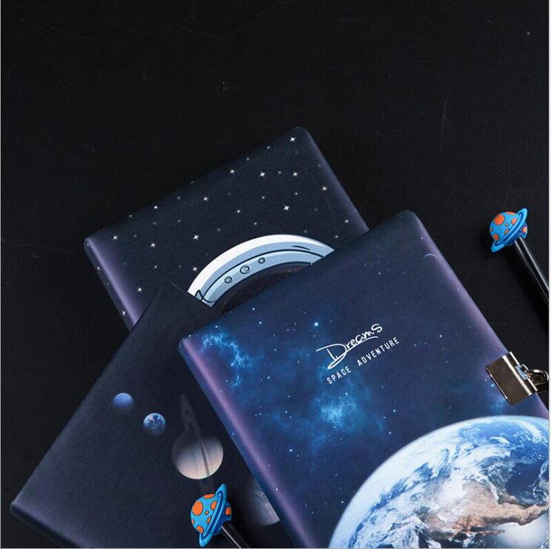 A5 Space Planet Notebook with lock 365 Days Notebo... – Vicedeal