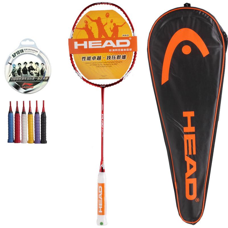 HEAD 4U titanium metal badminton racket full carbo... – Grandado