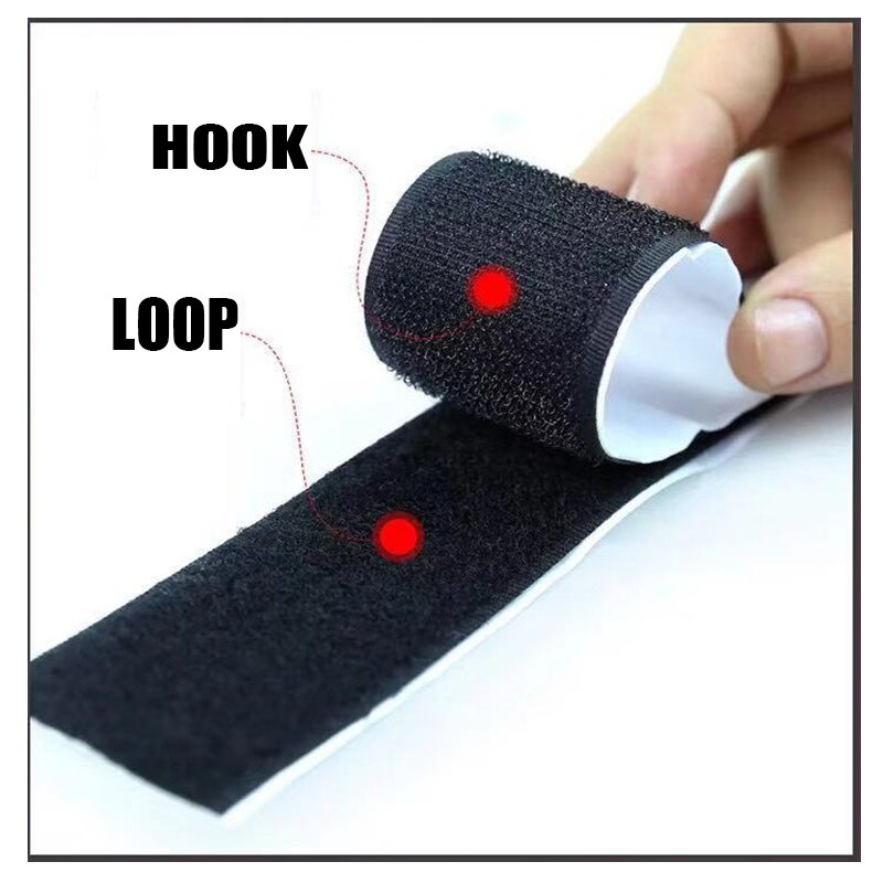 1meter self adhesive hook and loop tape velcros ad... – Vicedeal