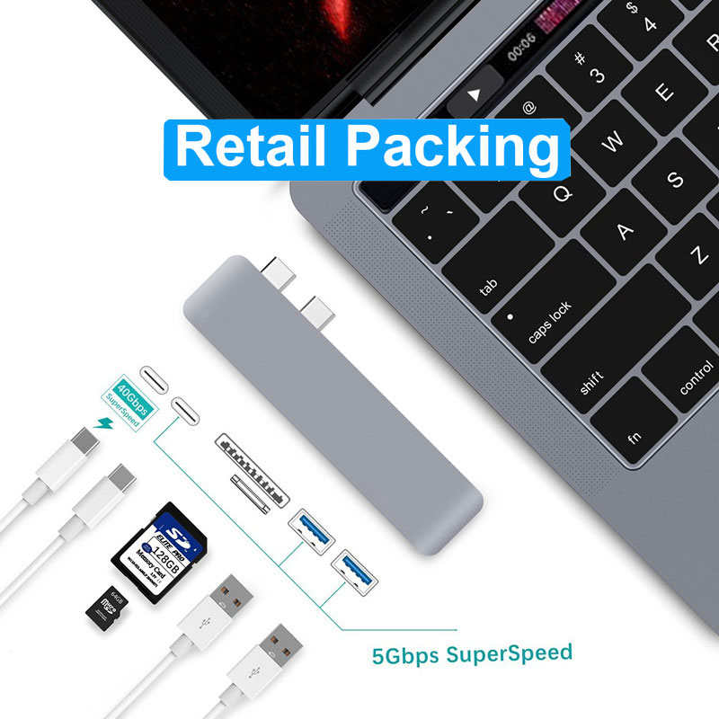 Mosible usb c hub thunderbolt 3 hub usb c dock med... – Grandado