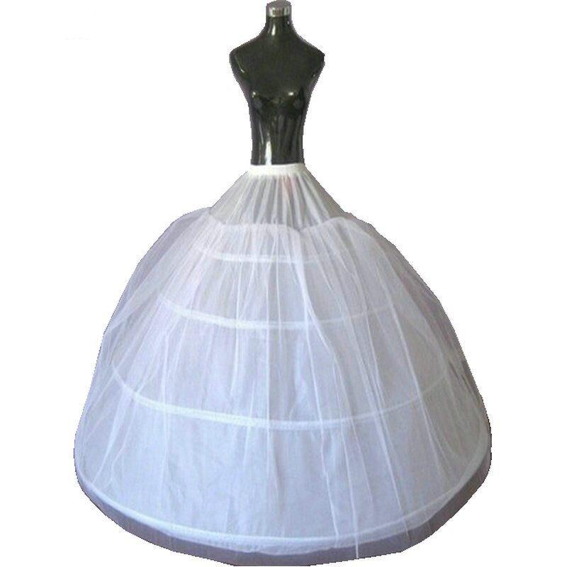 Wit 4 Hoepel Petticoat Bruidsjurken Crinoline Acce... – Grandado