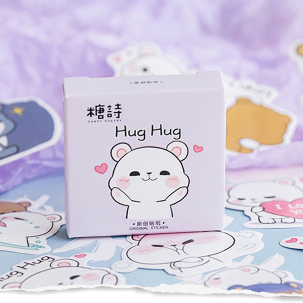 Lovely Hug Bear Decorative Stickers Scrapbooking S... – Vicedeal