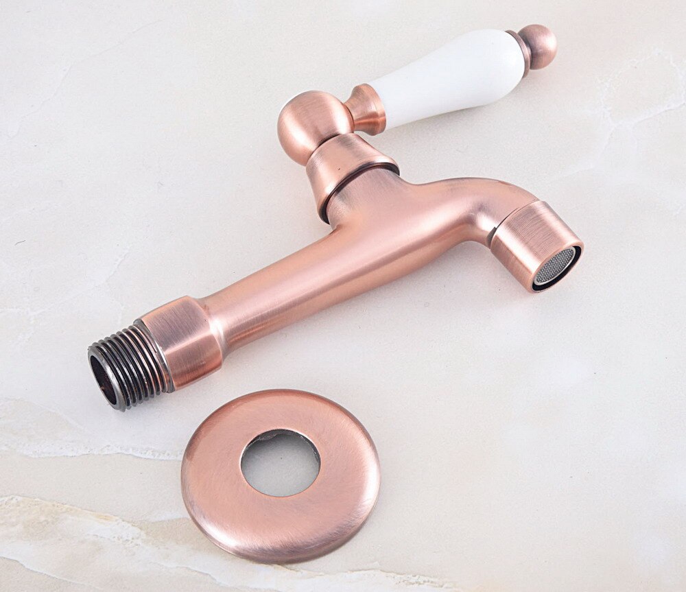 Antique Red Copper Outdoor Faucet Garden Water Tap... – Grandado