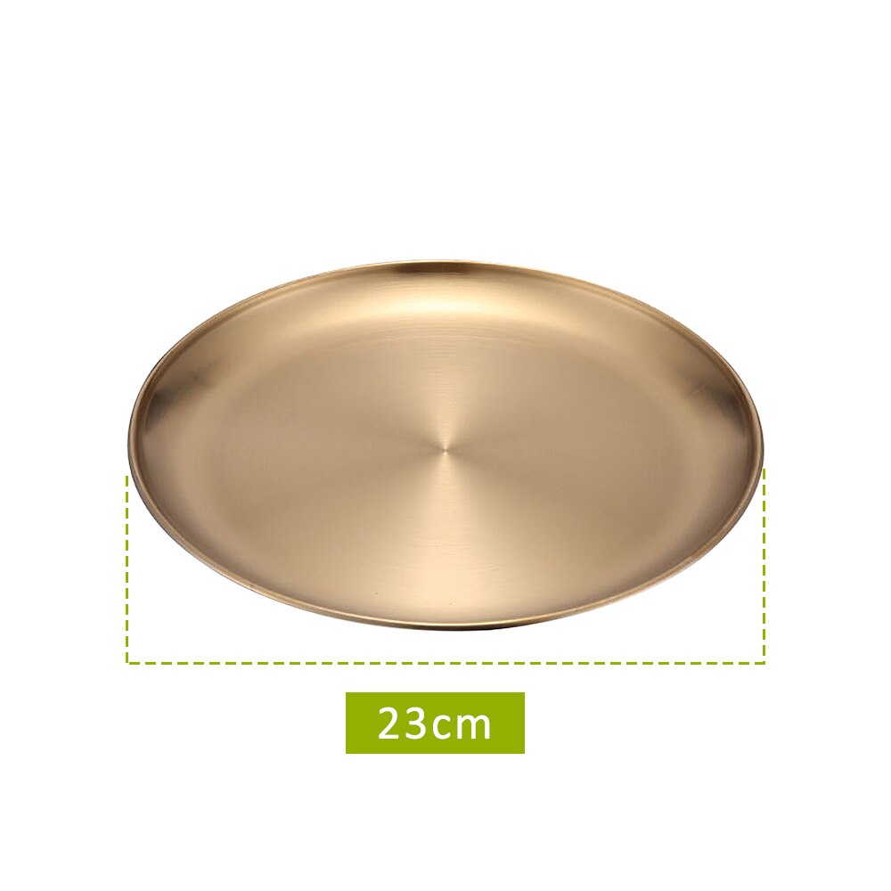European Style Dessert Plates Stainless Steel Gold... – Vicedeal