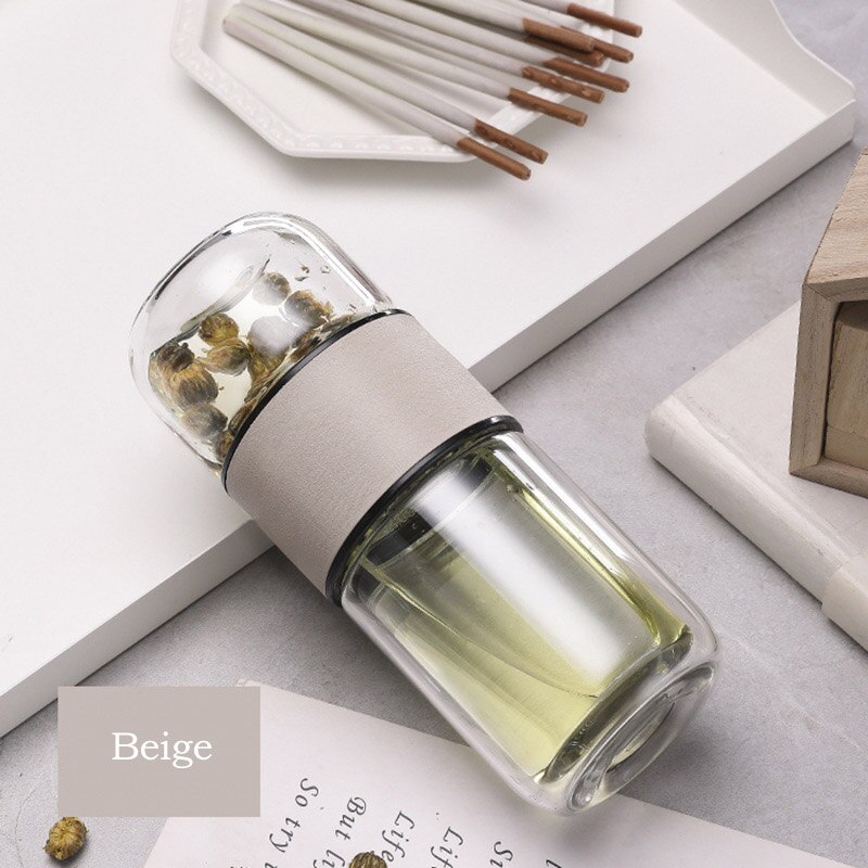 Separation Glass Cup Portable Leak-proof Double Wa... – Vicedeal