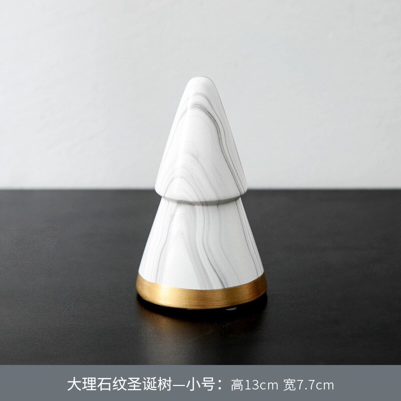 Nordic Marble Ceramic Christmas Tree Sculpture Hom... – Grandado