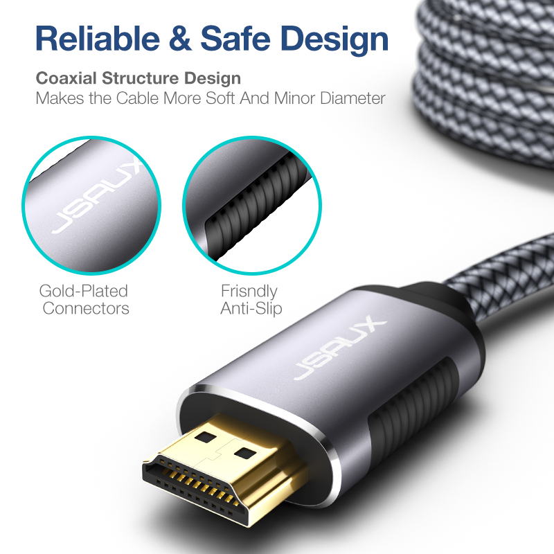 JSAUX HDMI 2.0 High Speed Vergulde Connectoren Gev... – Vicedeal