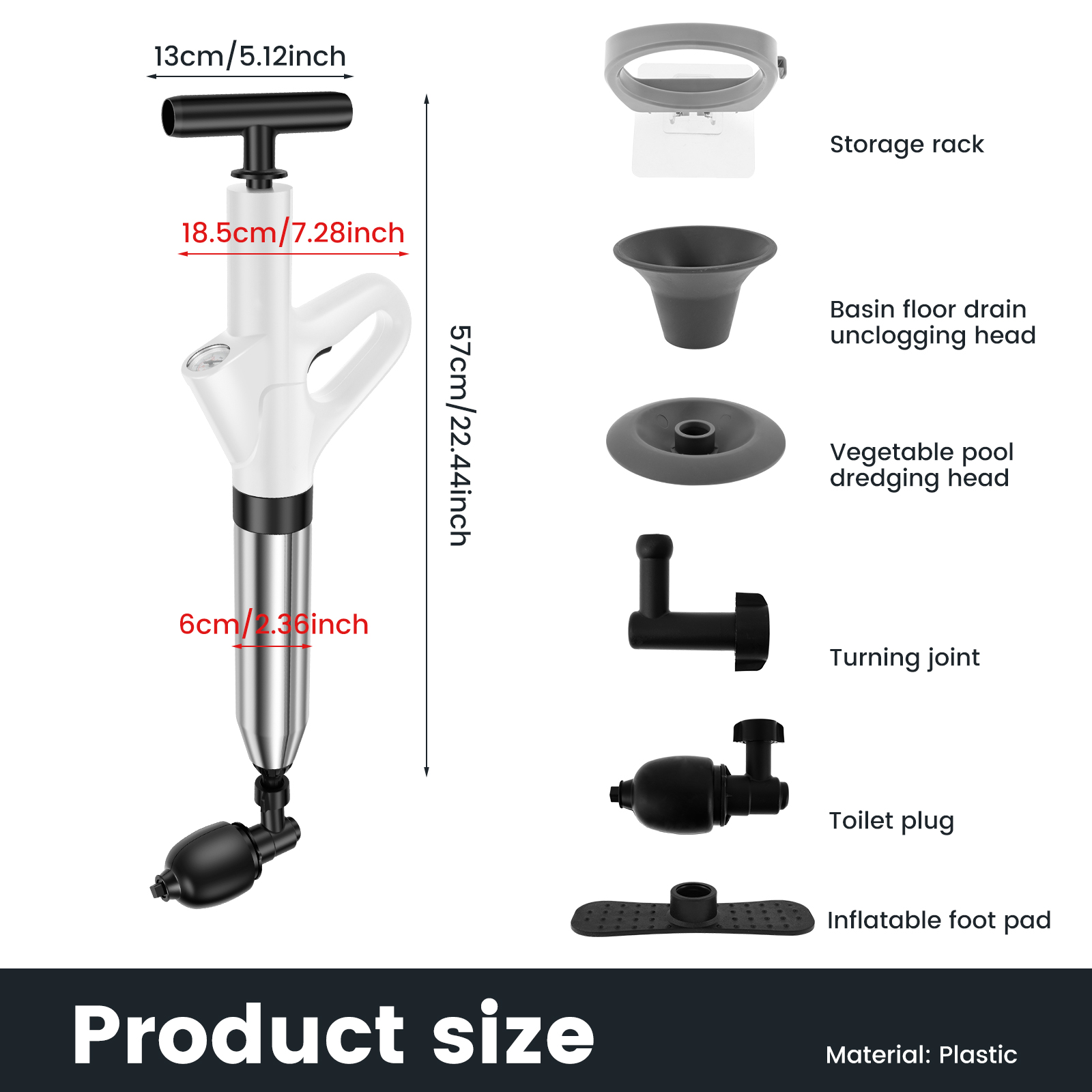 Hogedruk Wc Plunger Badkamer Afvoer Verstopping Re... – Grandado