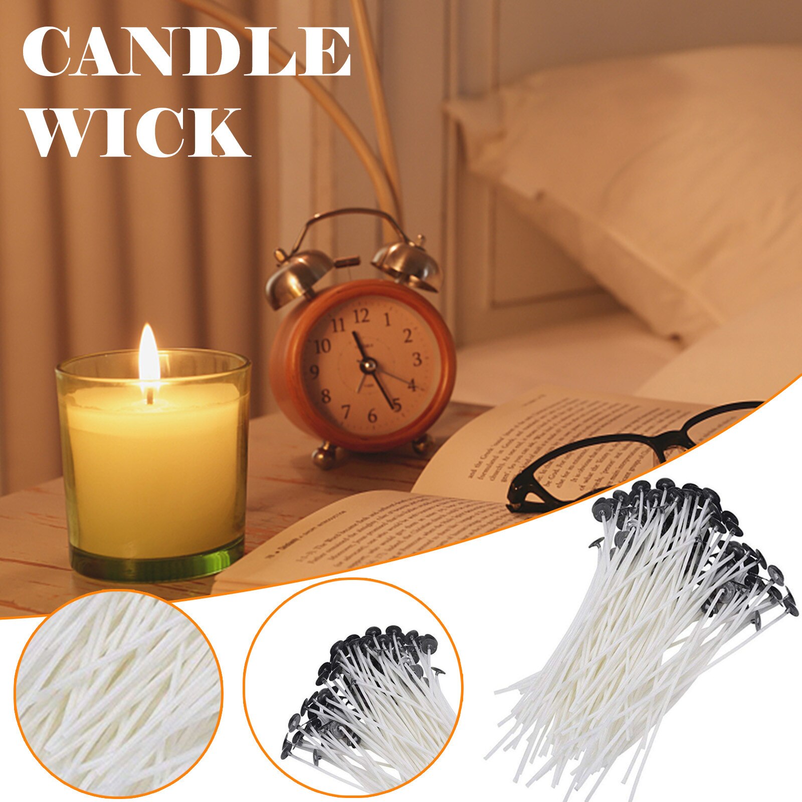100 unids/set mechas para velas sin humo cera de a... – Grandado