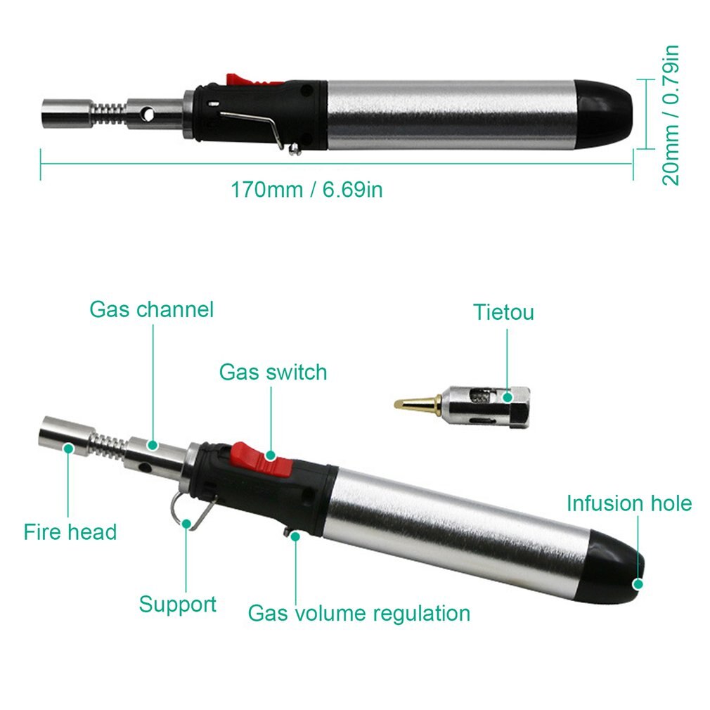 HT-1937 Flame Butane Gas Soldering Iron 12ml Pen T... – Grandado