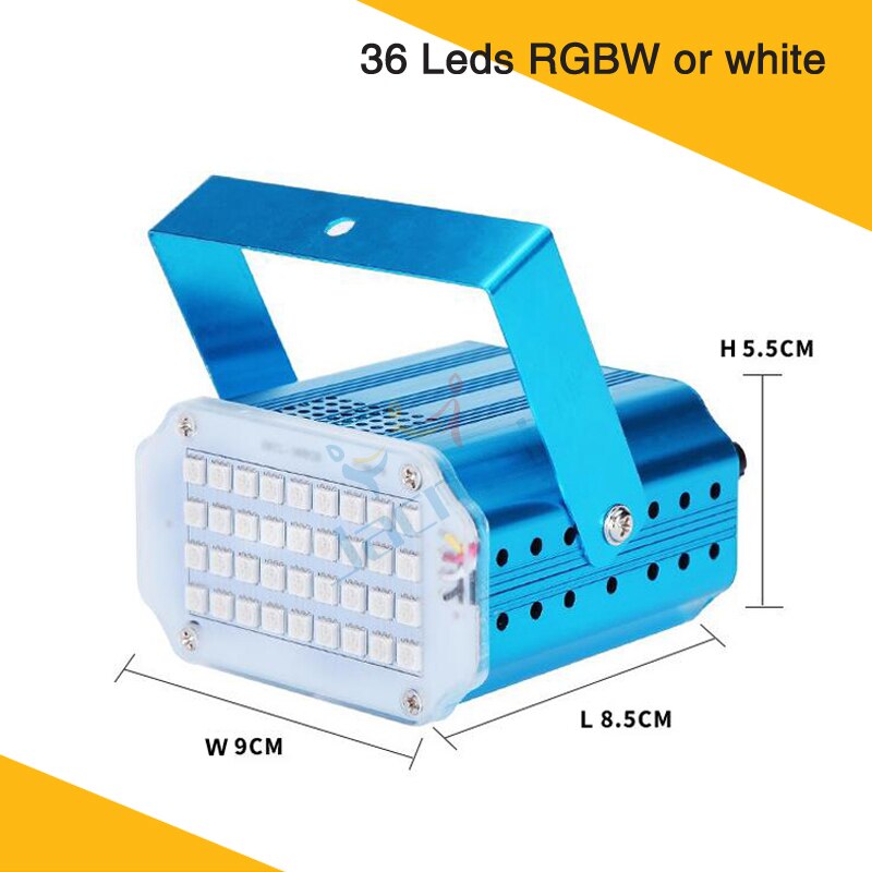 Sound Control 36 LEDs RGBW White Color Strobe Ligh... – Vicedeal