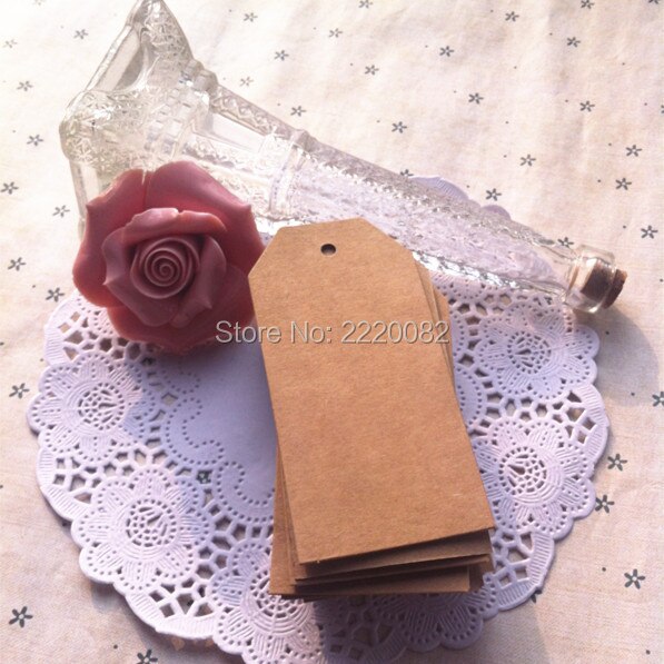 4.5x9.5 cm 350 gsm ladder-shaped blank kraft paper... – Vicedeal