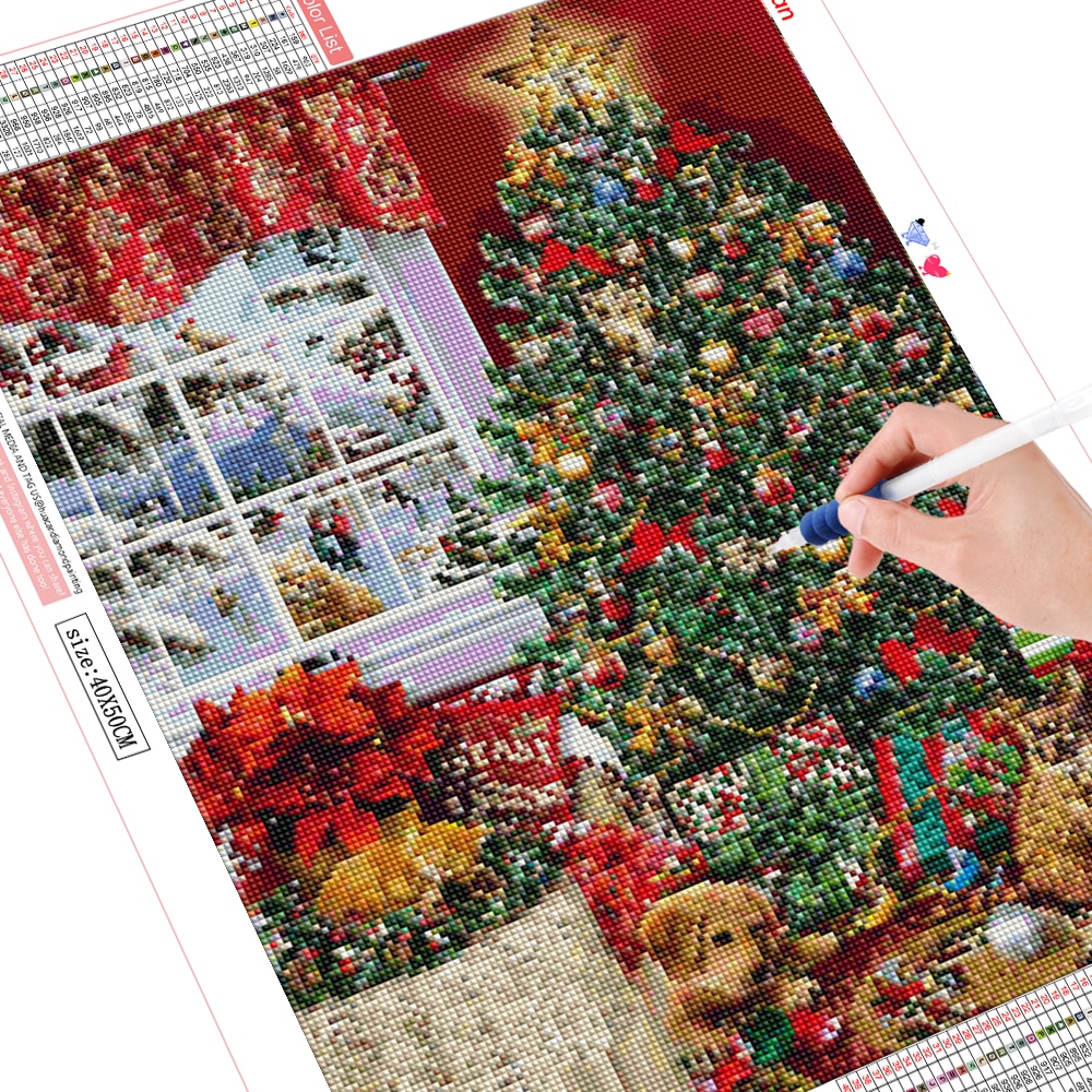 HUACAN 5D DIY Diamond Painting Christmas Tree Full... – Vicedeal