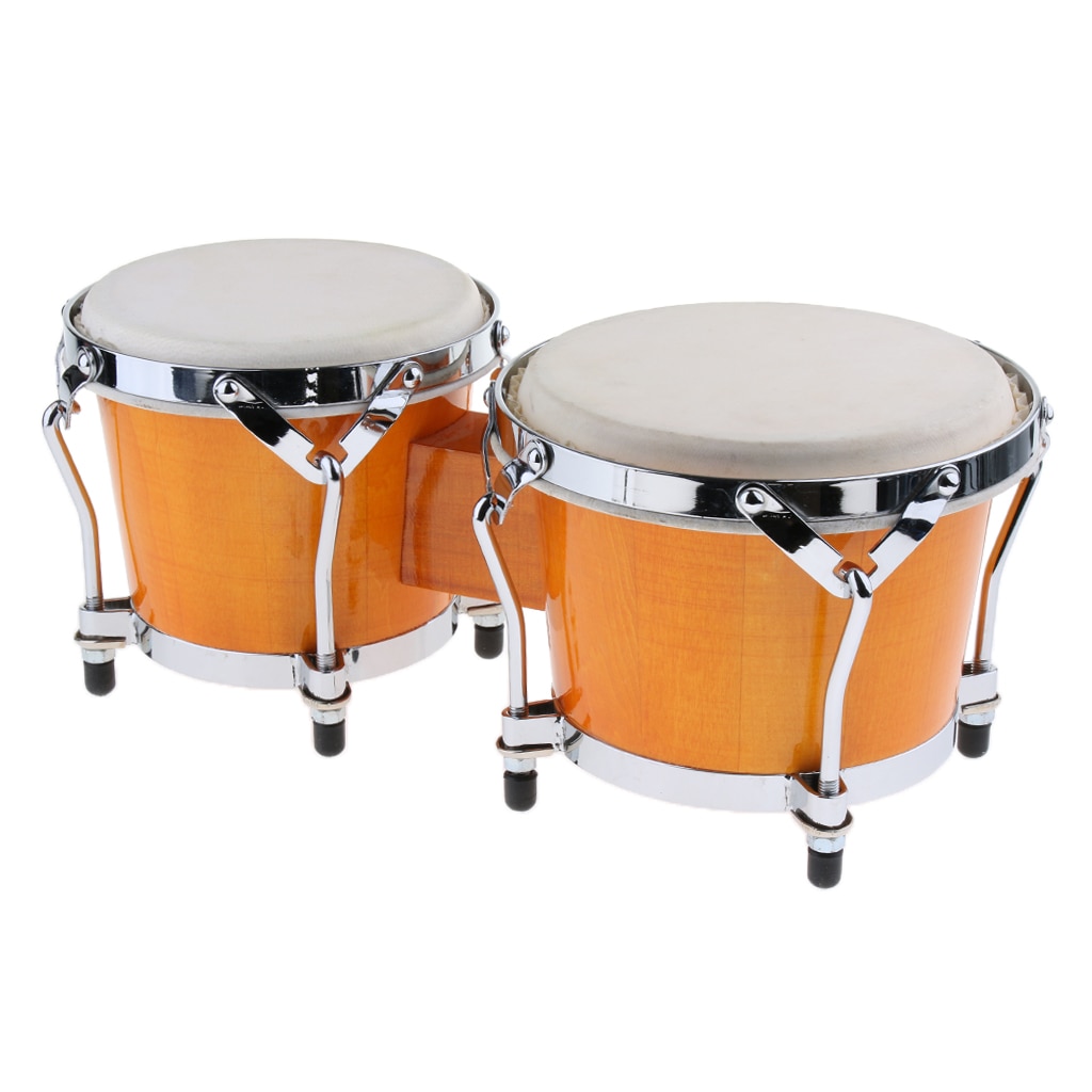 2 pièces Bongo tambour africain main tambour Instr... – Grandado