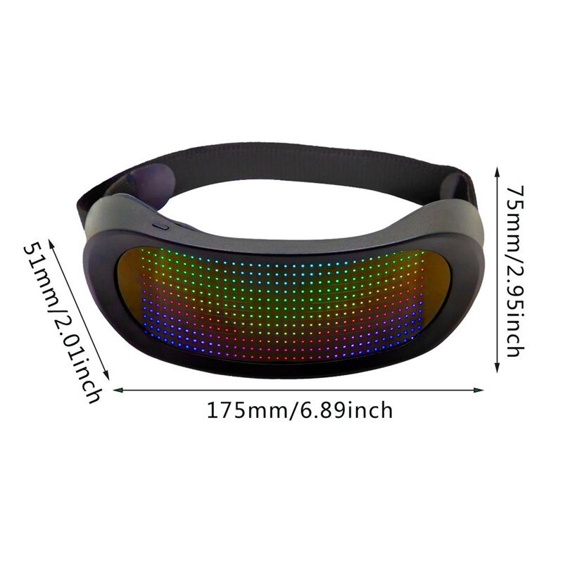 LED Shining Glasses Birthday Party Bluetooth Light... – Grandado