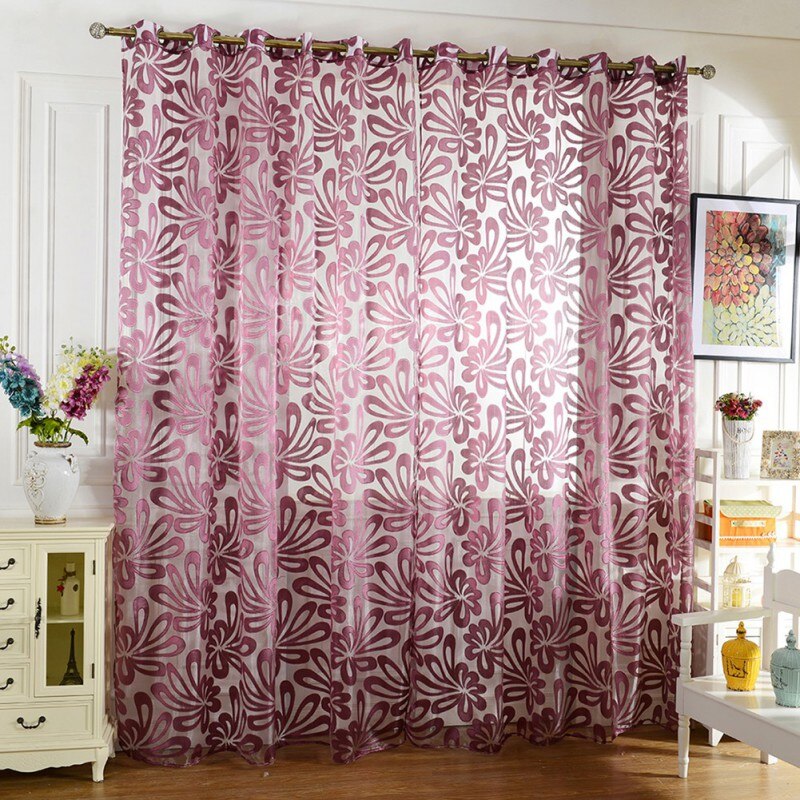 3 Colors Sheer Curtains Tulle Jacquard Curtains fo... – Vicedeal