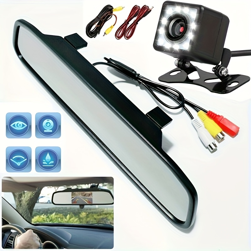 HD Car Rear View 2 in 1 Mirror Backup Camera- Wide... – Grandado